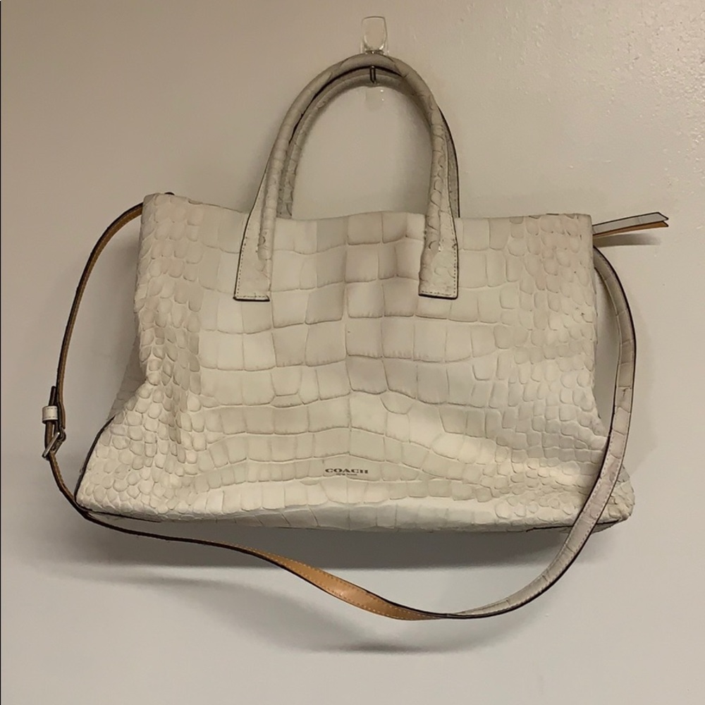 Authentic Coach Crocodile Embossed Bag - Gem